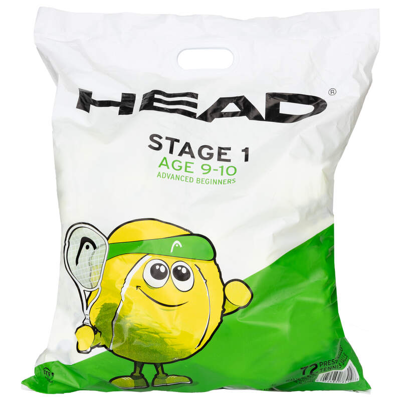 Head Stage 1 Green Polybag - 6DZ (72 balls) – Court Coverage